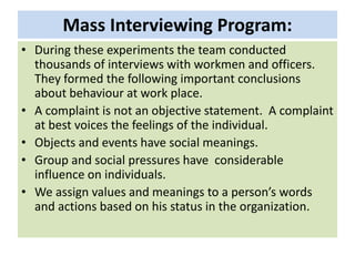 Hawthorne experiments | PPT