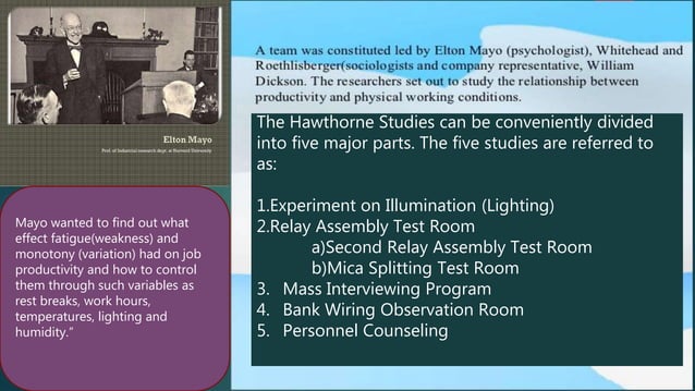 Hawthorne studies | PPT