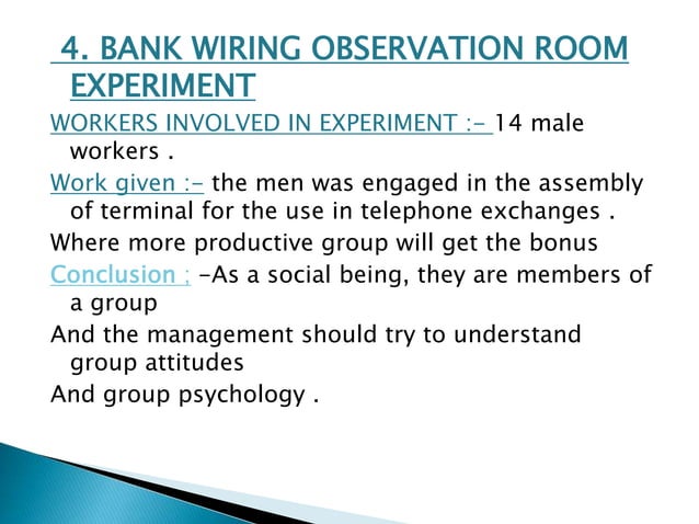 Hawthrone experiment | PPTX | Careers