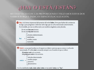 Preposiciones y Hay-estar | PPT