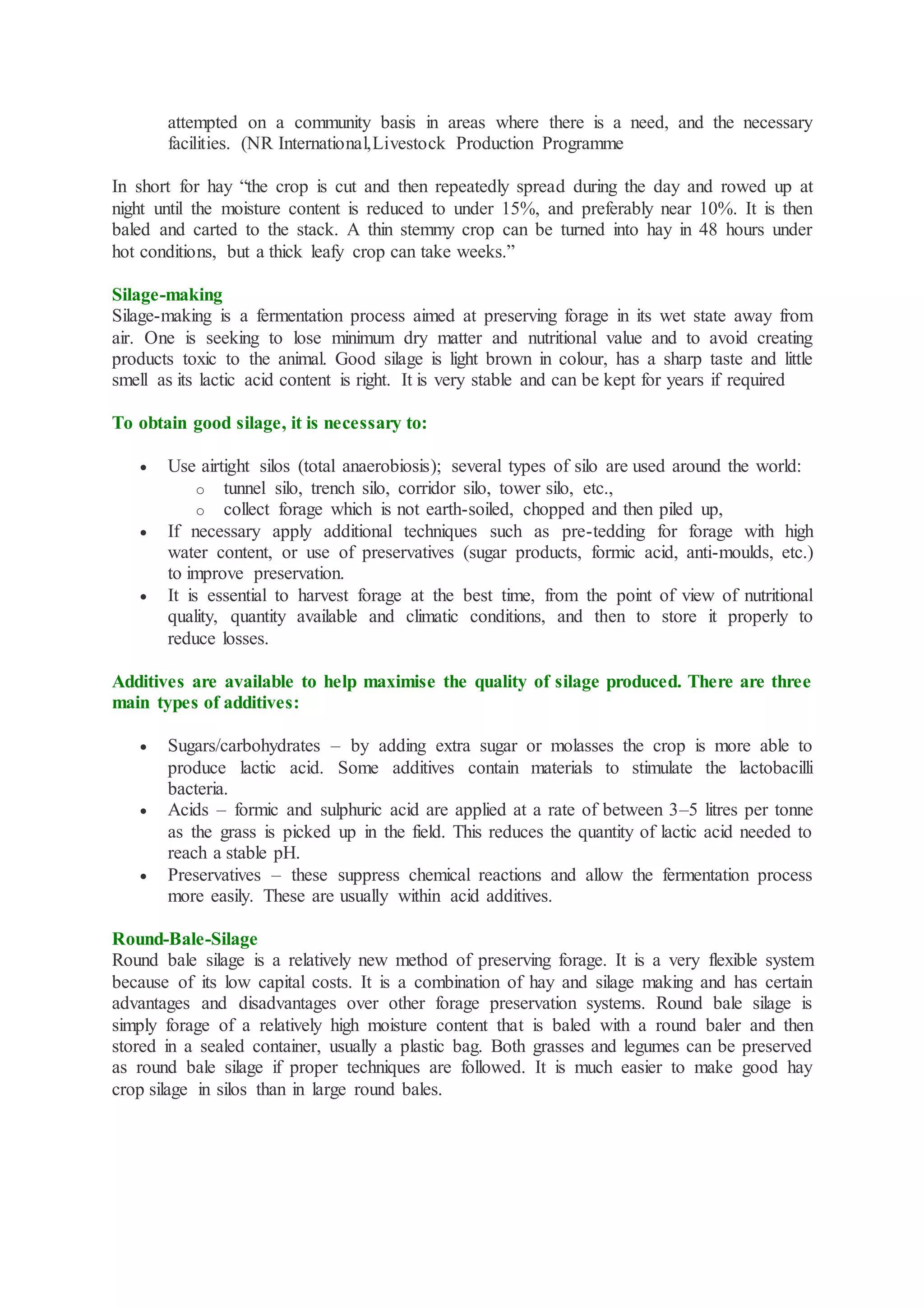 Hay and silage | DOCX
