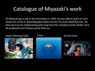 Hayao Miyazaki- Animator | PPT