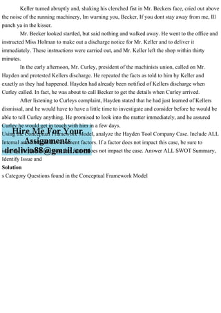 Hayden Tool Company CaseThe Hayden Tool Company is located in a la.pdf