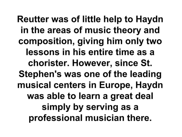 Franz Joseph Haydn | PPT | Classical Music | Music