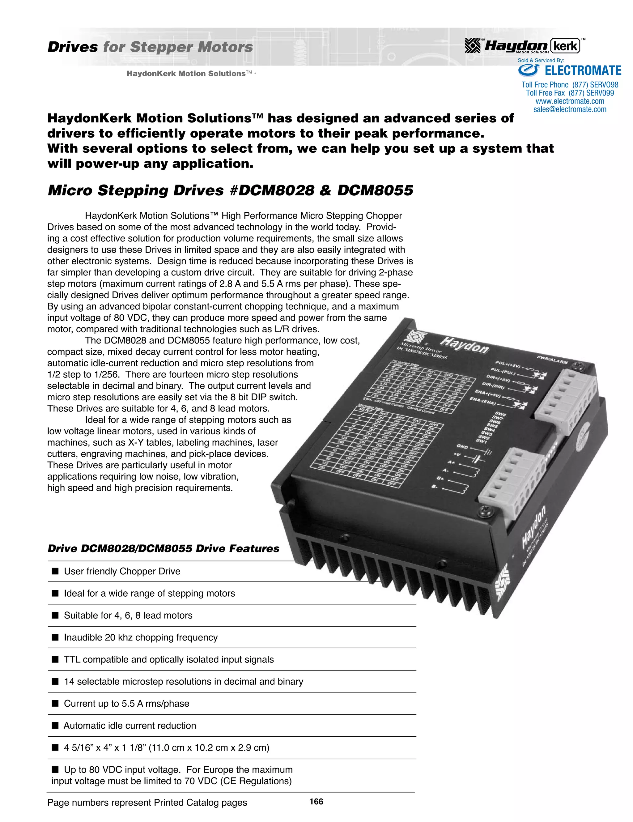 Haydon kerk dcm8028_dcm8055_specsheet | PDF
