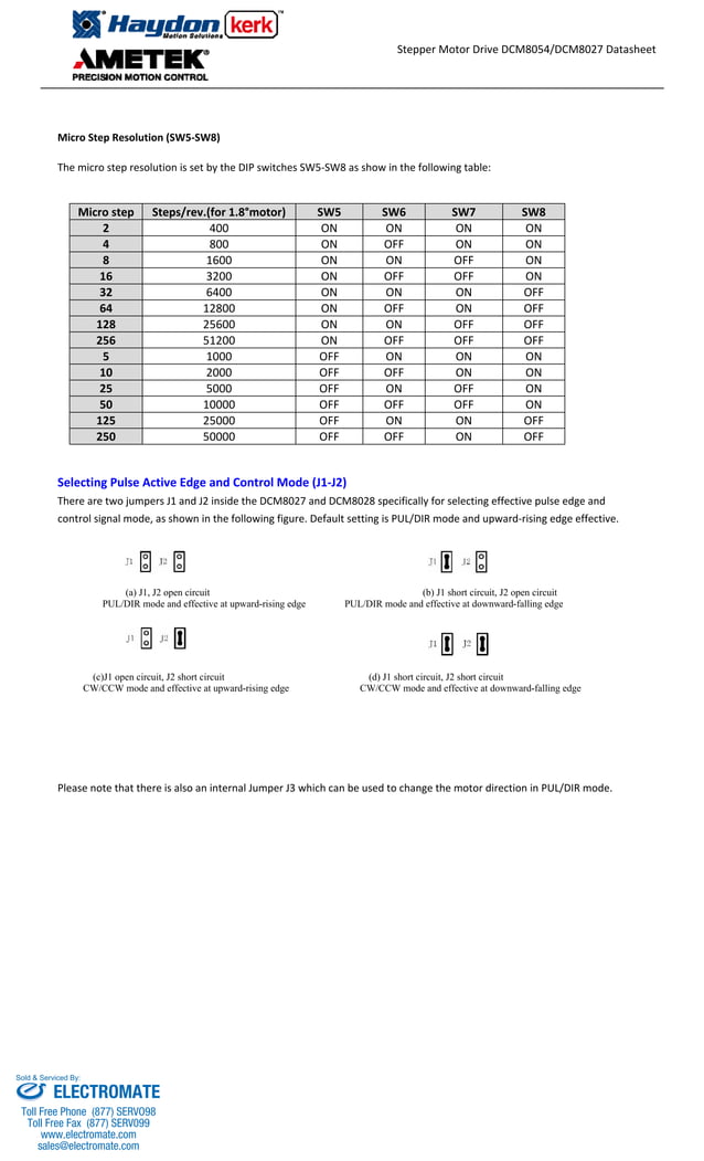 Haydon kerk dcm8054_dcm8027_specsheet | PDF | Computer Peripherals ...