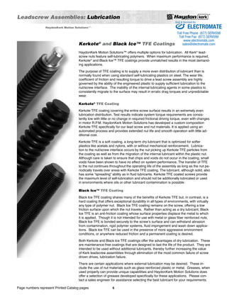 Haydon kerk leadscrews _anti_backlash_nuts_catalog | PDF