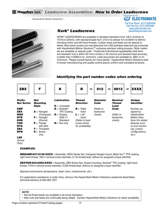 Haydon kerk leadscrews _anti_backlash_nuts_catalog | PDF