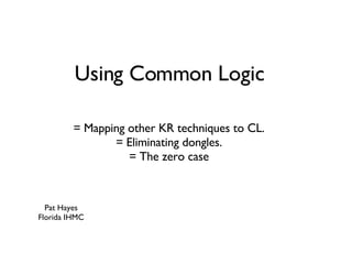 Translating into Common Logic | PPT
