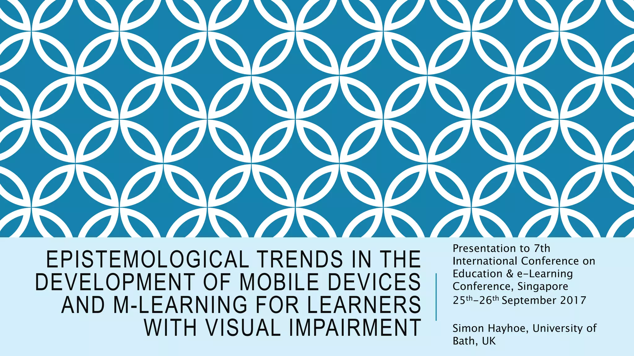 Epistemological Trends in the Development of Mobile Devices and M-Learning for Learners with ...