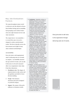 Hay job evaluation wp from hay website | PDF