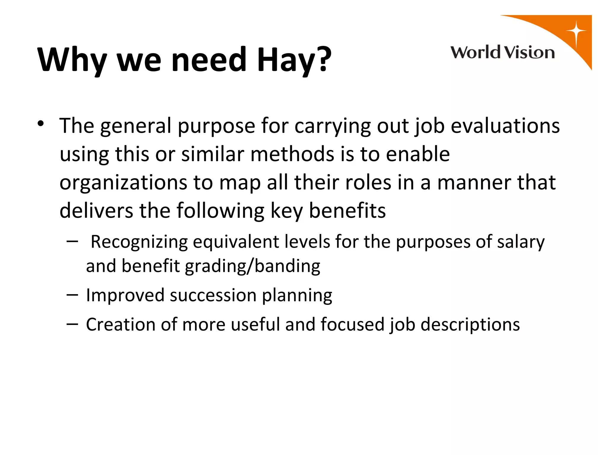 Hay jobs evaluation | PPT