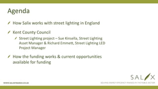 PLS 2018: Interest-free financing for energy efficient Street lighting (Kent case study) | PPT