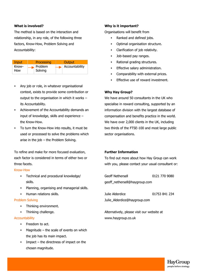 Hay method of job evaluation | PDF | Human Resources | Business