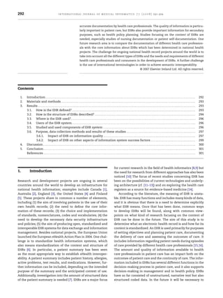 Definition, structure, content, use and impact of electronic health records | PDF
