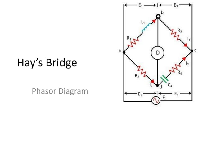 Hay's bridge phasor diagram draw | PPT