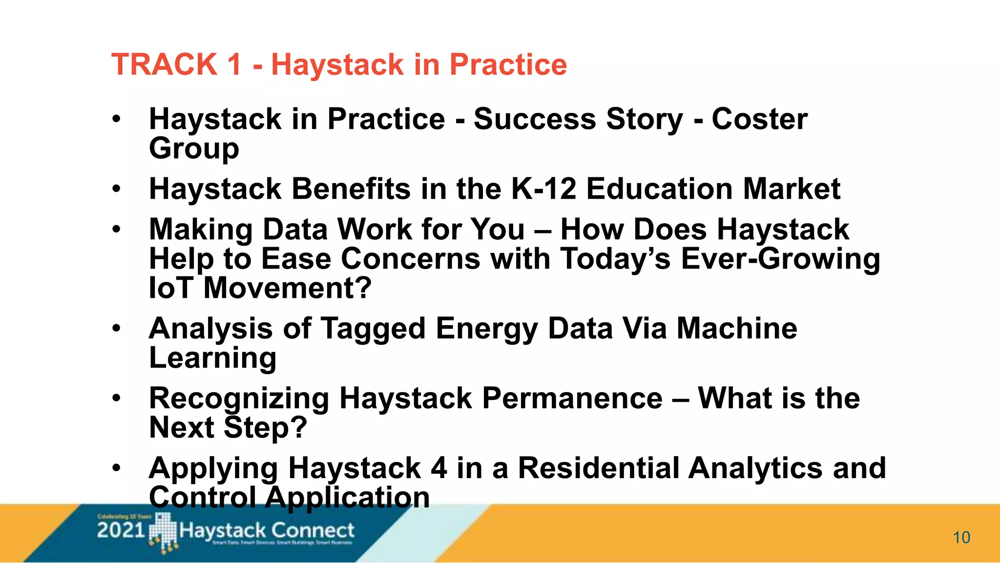 Project Haystack - 10 Years of Bringing Data Semantics to the Built Environment! | PPT