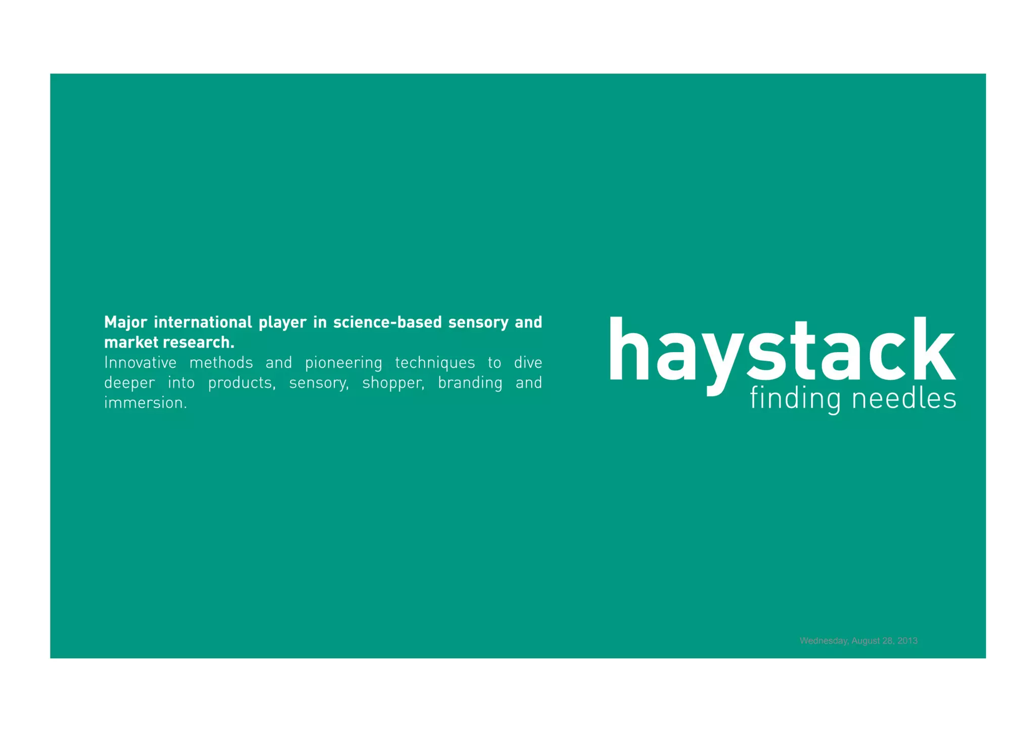 haystack international launch | PPT