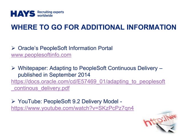 Hays PeopleSoft upgrade | PPT