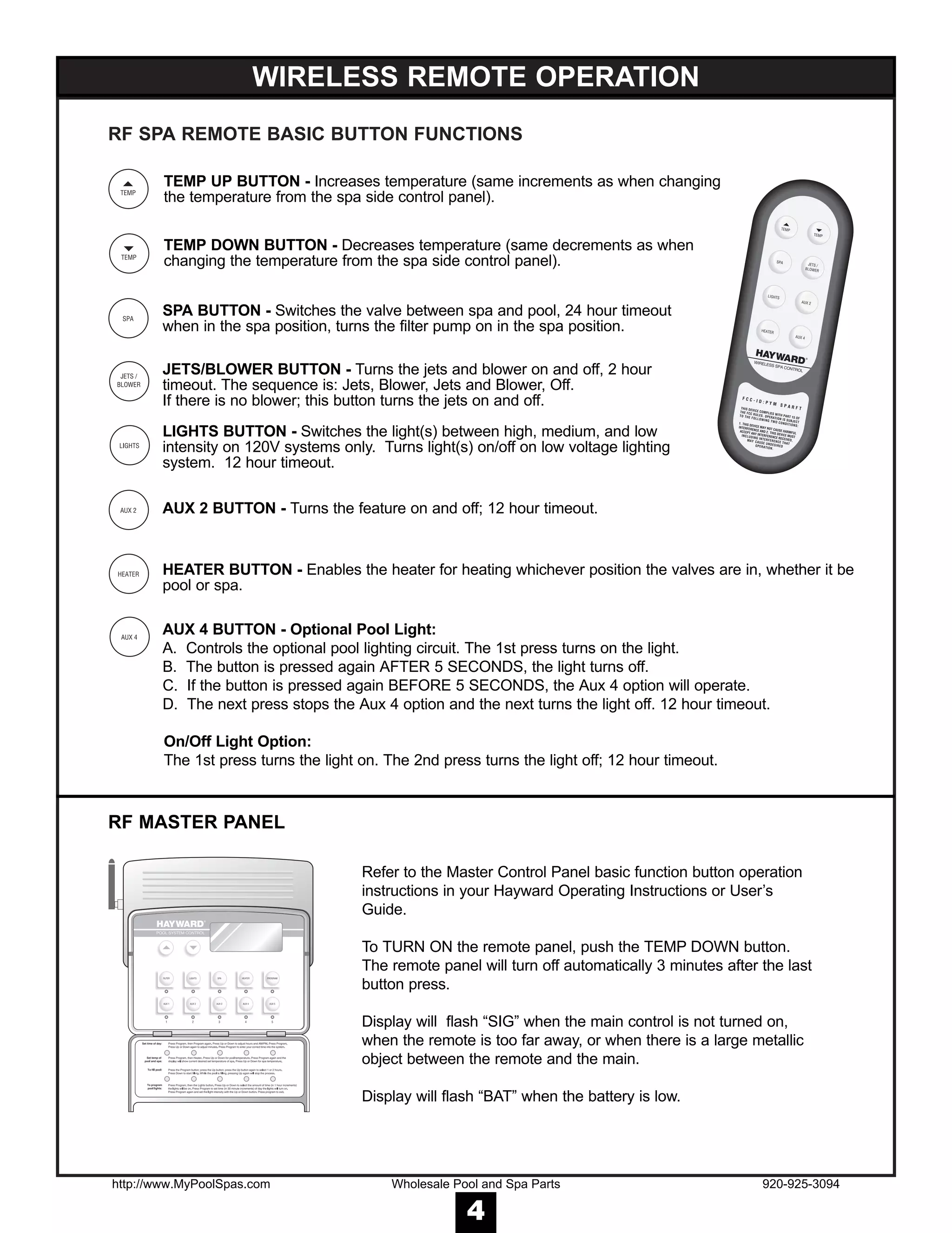 Hayward controls 2100_operating | PDF
