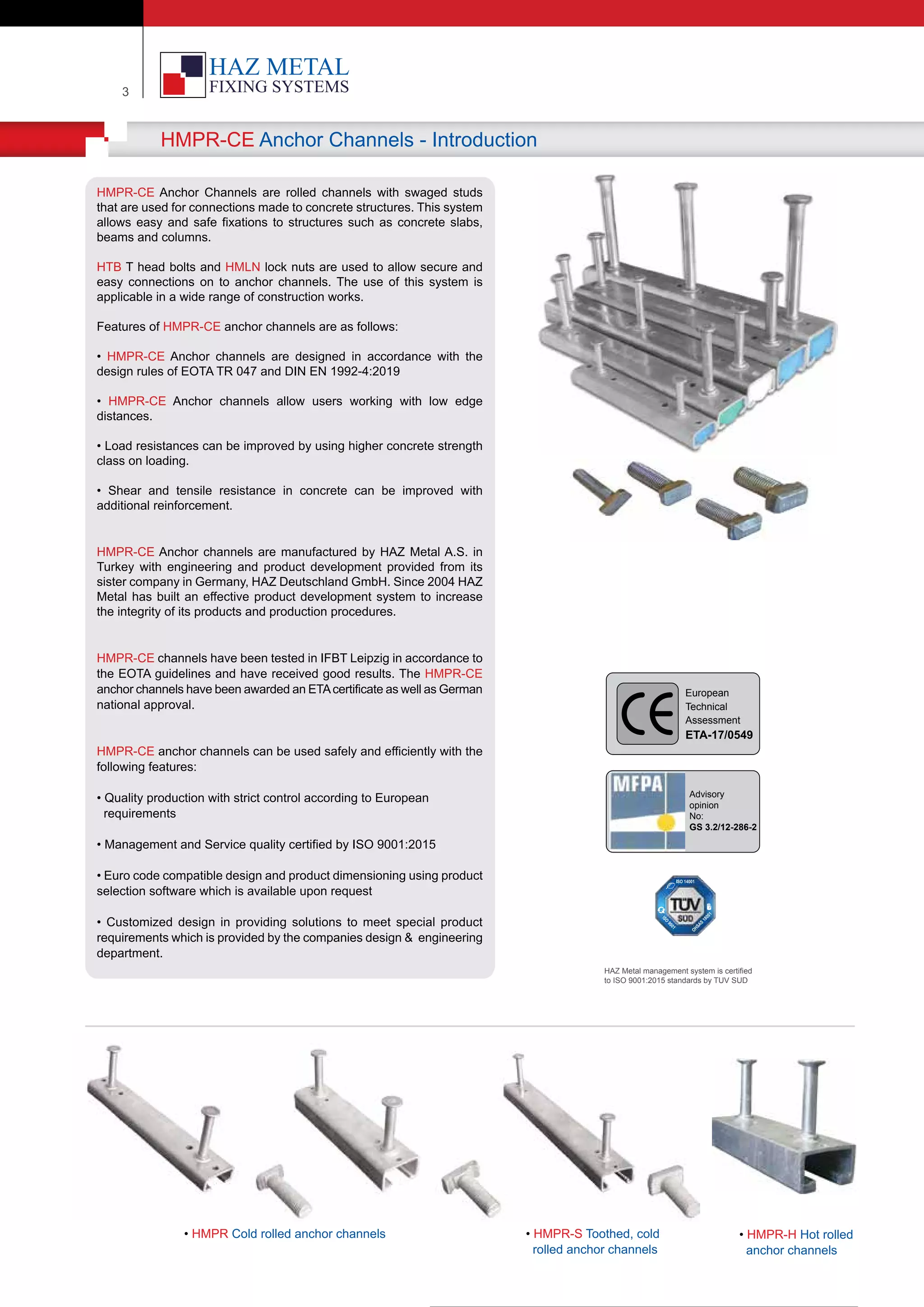 Anchor Channel Technical Catalog | PDF | Civil Engineering Industry ...