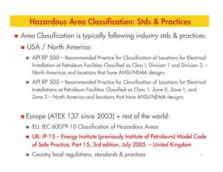 Hazad Area Classification fundamentals and codes | PDF | Chemistry | Science