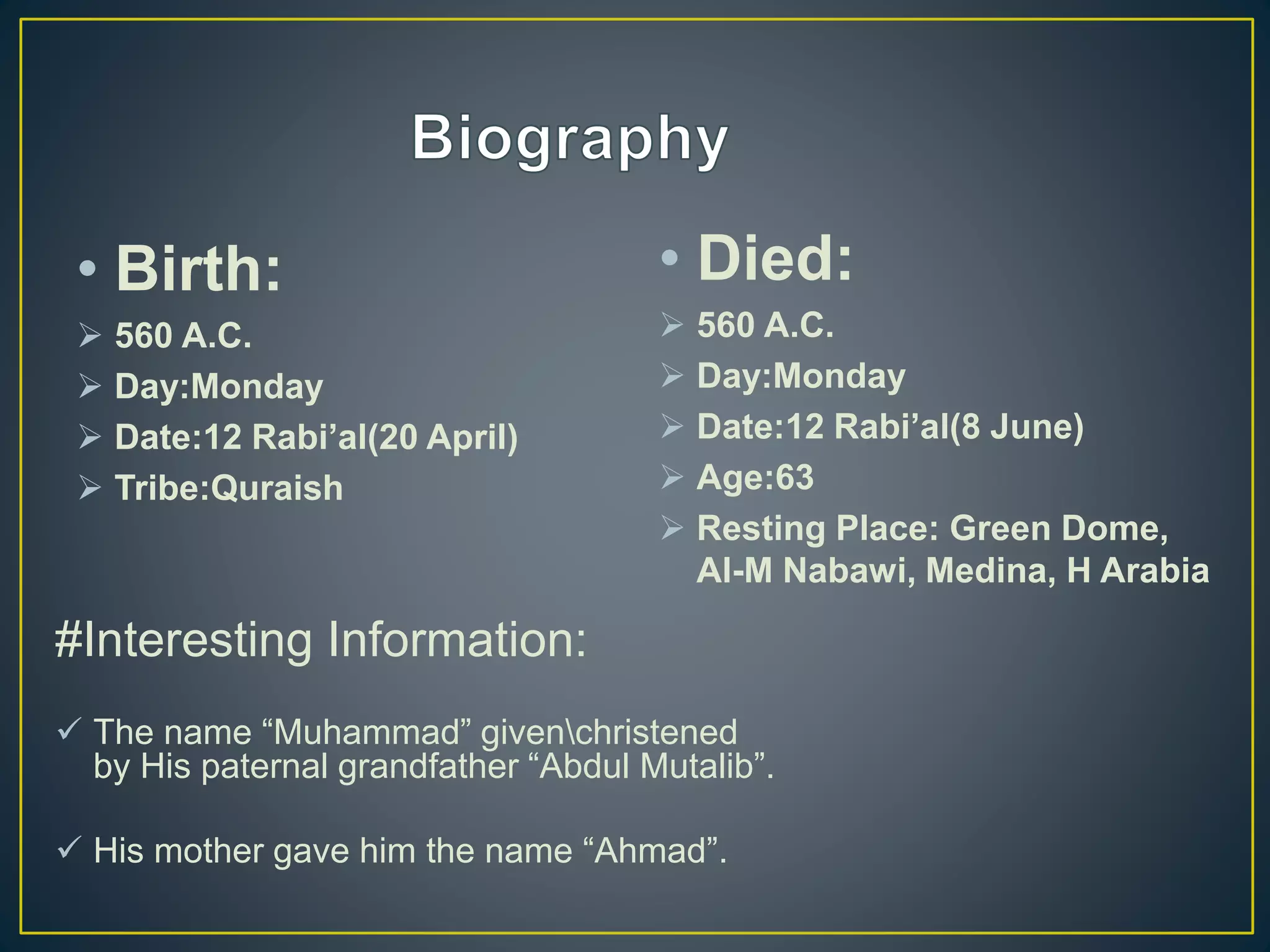 Hazarat muhammad (sm) | PPT