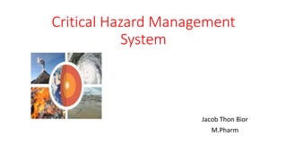 Critical Hazard in Management system | PPT
