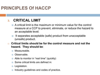 Hazard analysis critical control point (haccp) | PPTX