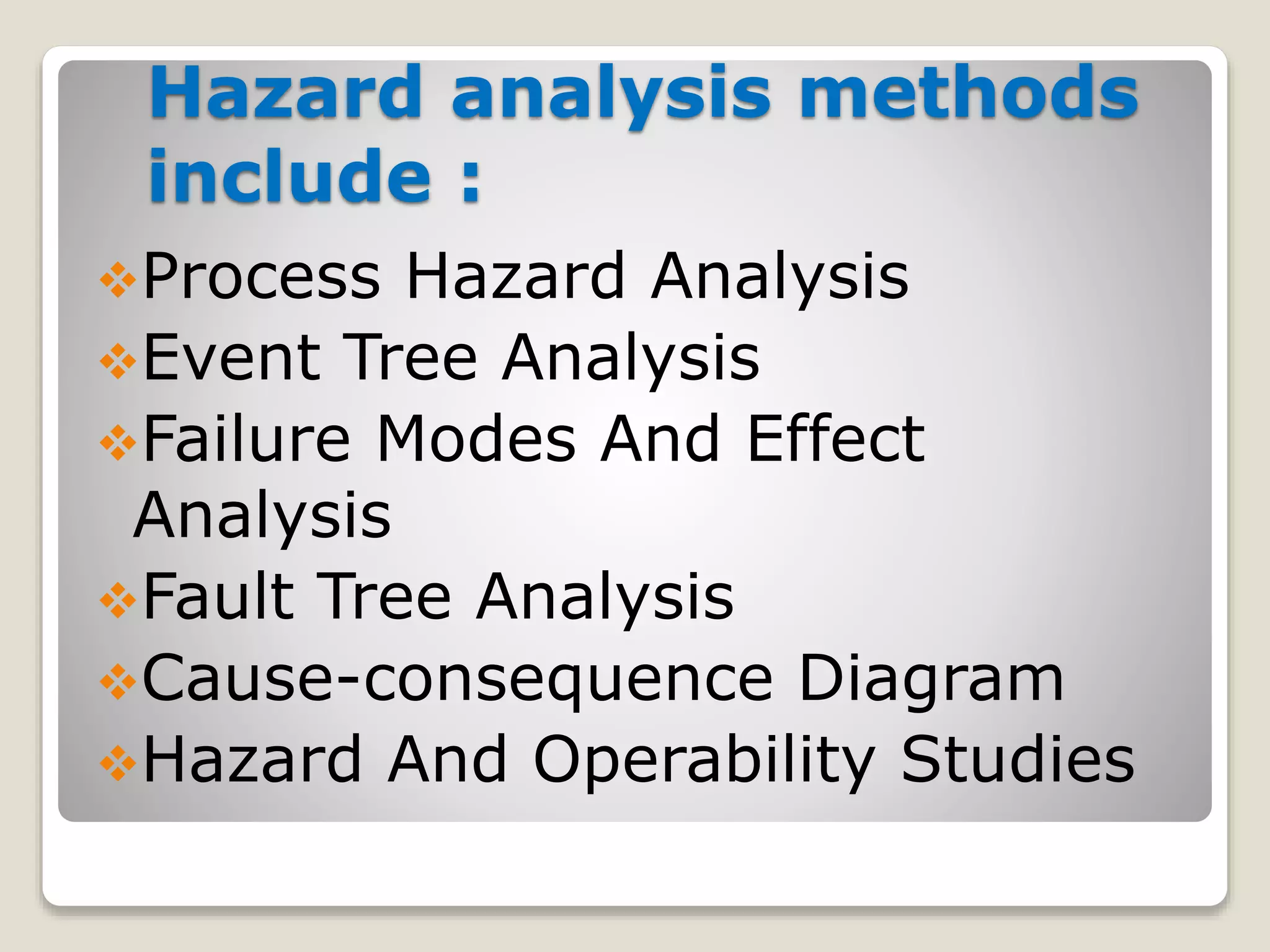 Hazard analysis(ppt) | PPTX