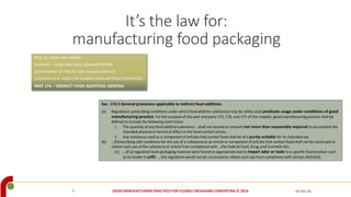 Hazard analysuis food packaging manufacturing(2) | PPTX