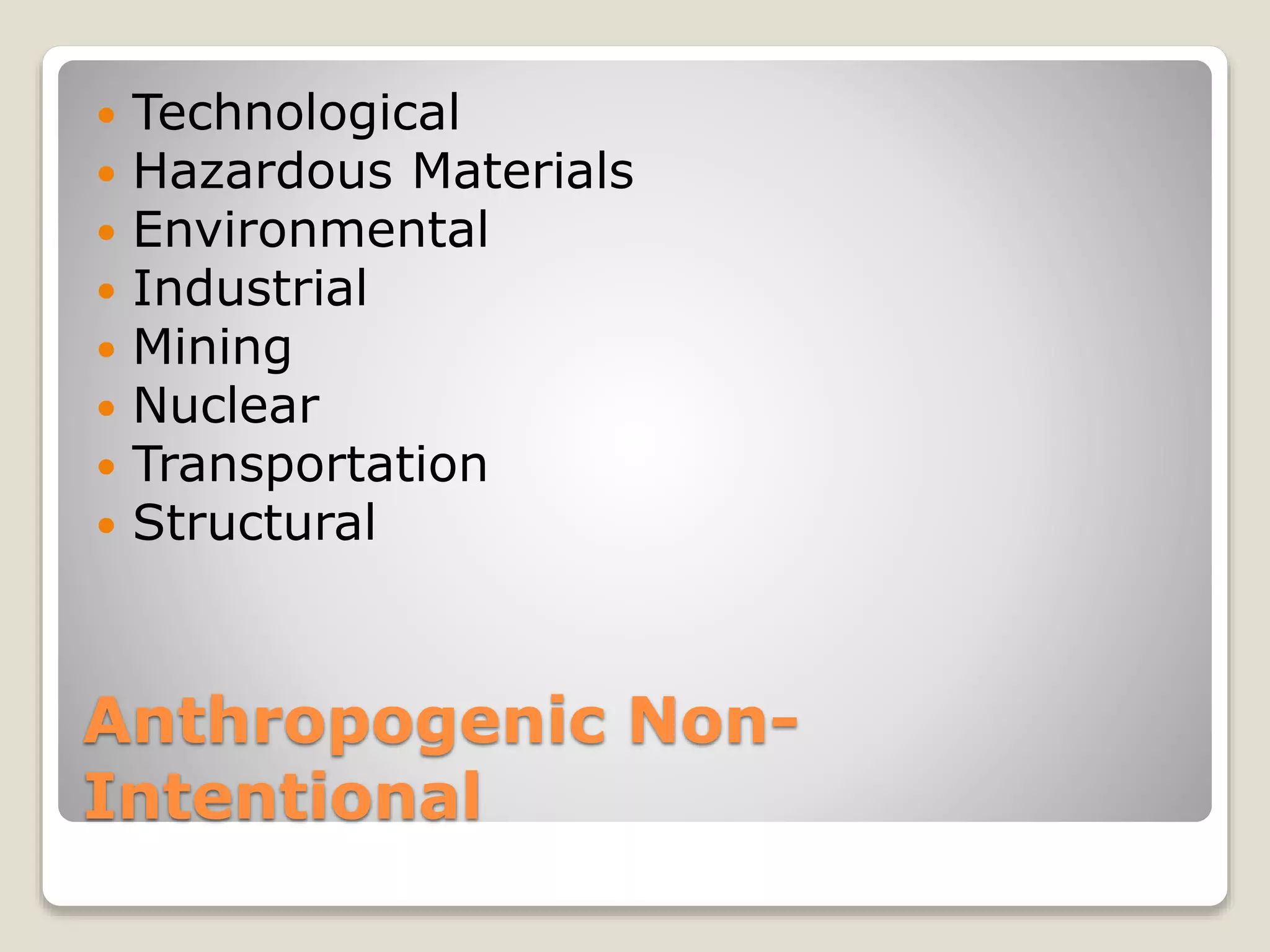Hazard and disaster classification | PPT