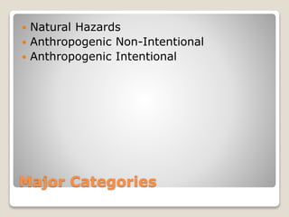Hazard and disaster classification | PPT
