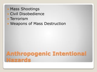 Hazard and disaster classification | PPT