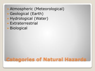Hazard and disaster classification | PPT