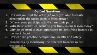 HAZARD AND RISK IN CARPENTRY GRADE 8 PPT | PPTX