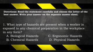 HAZARD AND RISK IN CARPENTRY GRADE 8 PPT | PPTX