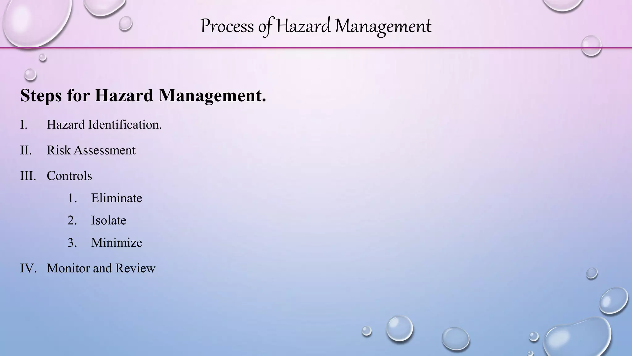 Hazard and risk management | PPTX