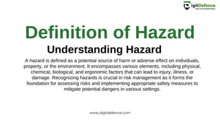 What is Hazard and Risk presentation download | PPT | Free Download