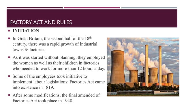 Factory act and rules,Hazard And Safety Management.pptx | Chemistry ...