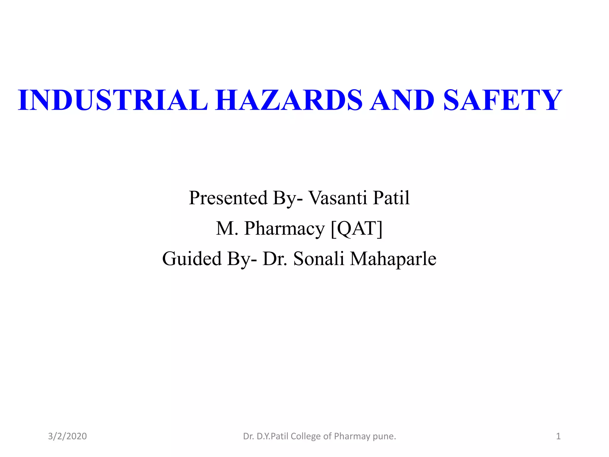 Hazard and safety management | PPT