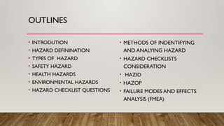 HAZARD CHECKLIST IN THE MEDICAL LABORATORY | PPT