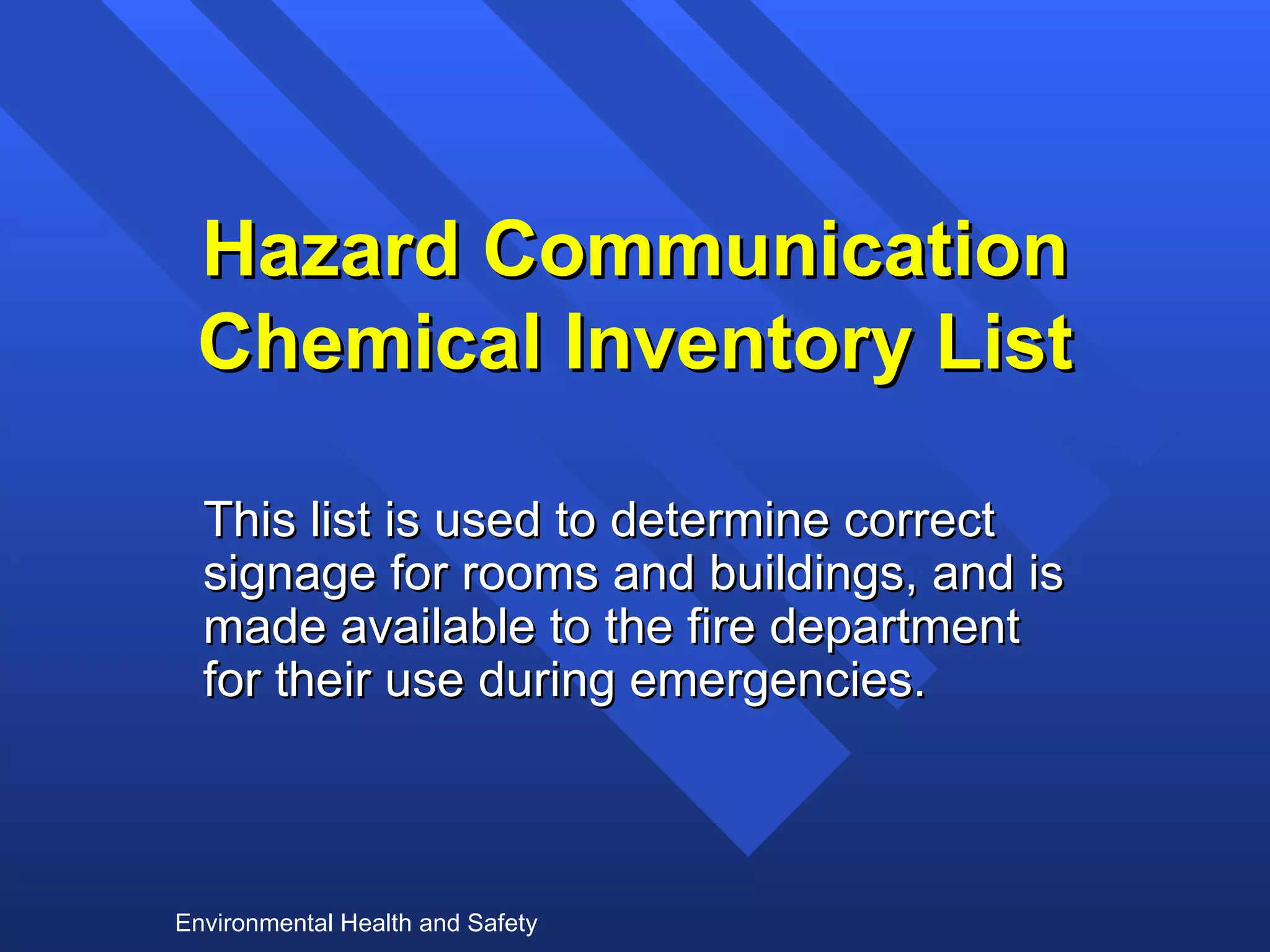 Hazard communication | PPS