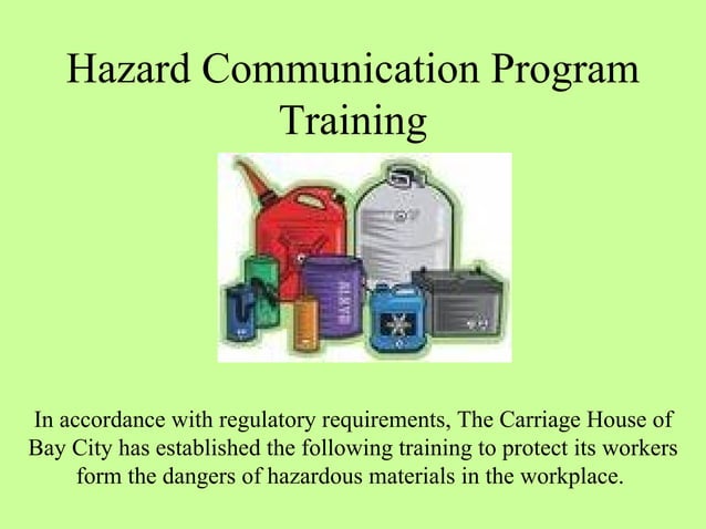 Hazard Communication Program Osha Training | PPT | Business | Business and Finance