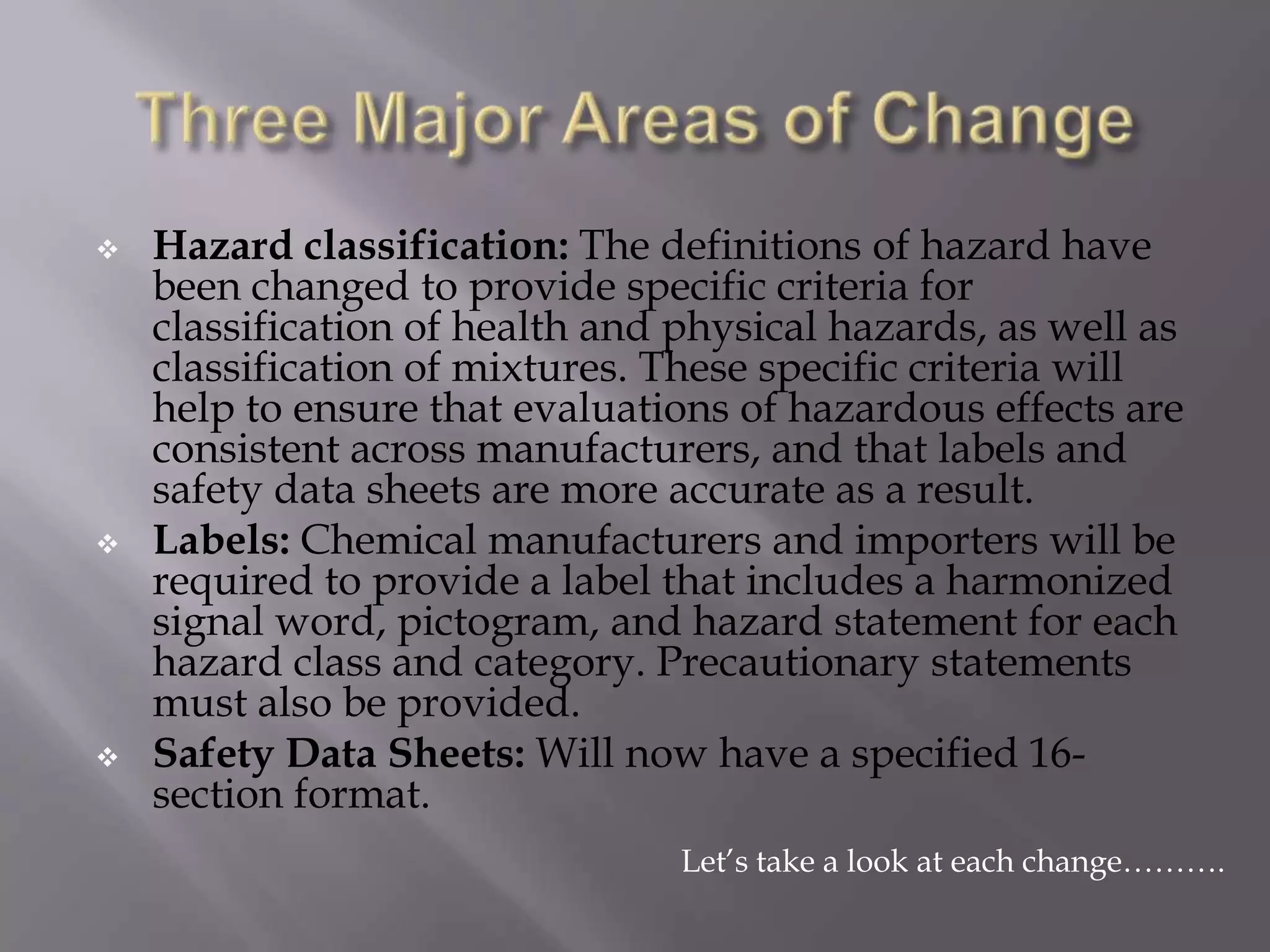 Hazard communication standard presentation | PPT