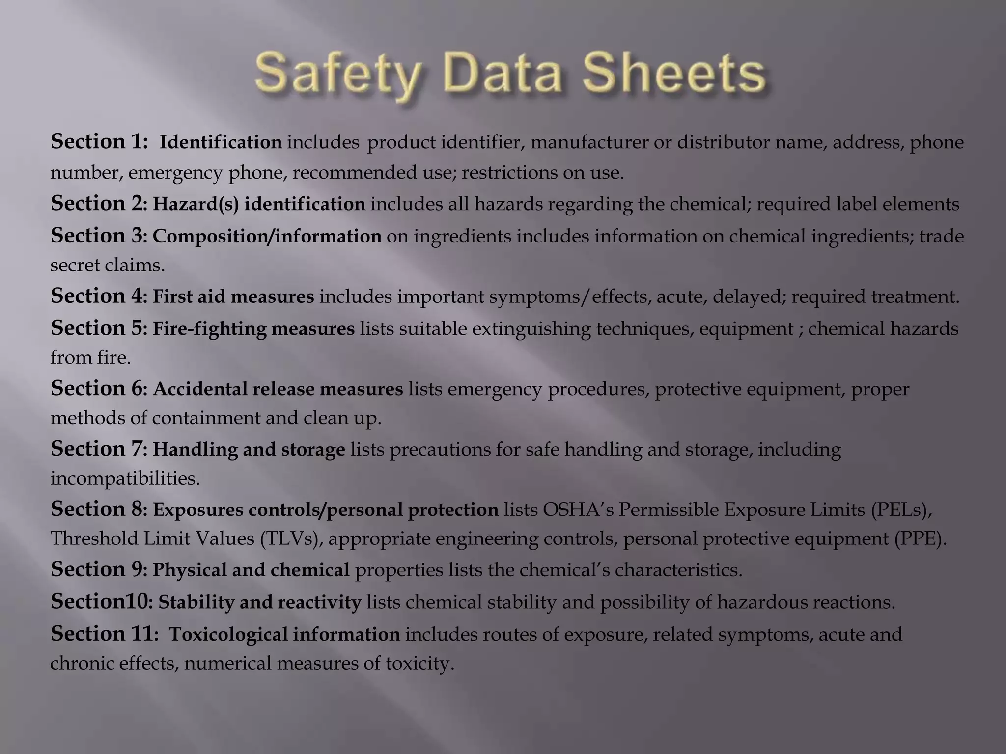 Hazard communication standard presentation | PPTX