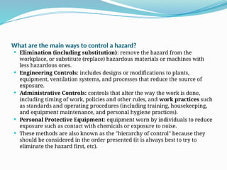 Comprehensive Guide to Hierarchy of Hazard Control in Workplaces | PPTX