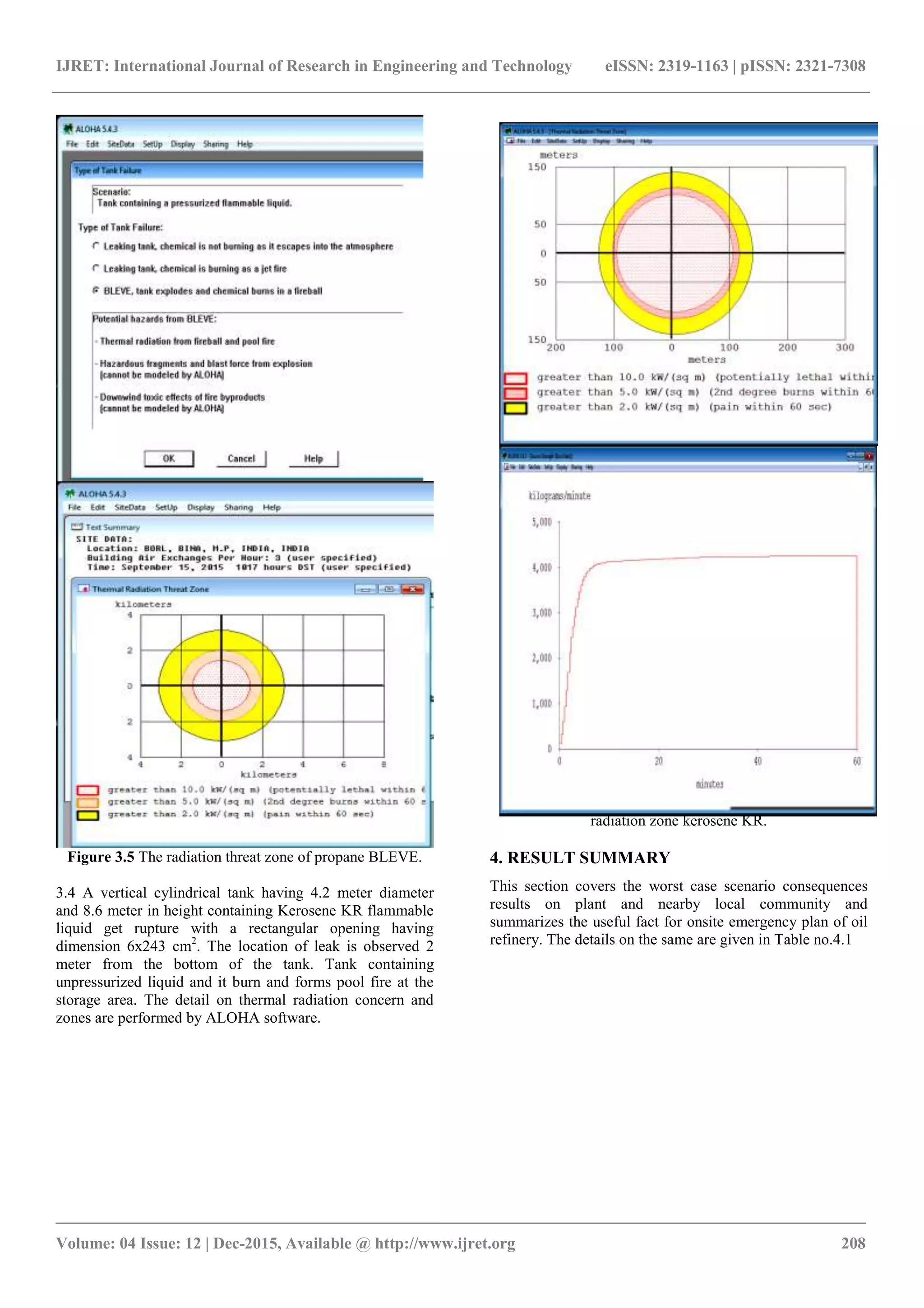 Hazard evaluation using aloha tool in storage area of an oil refinery | PDF