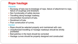 Hazard identification and risk analysis in mining industry | PPTX