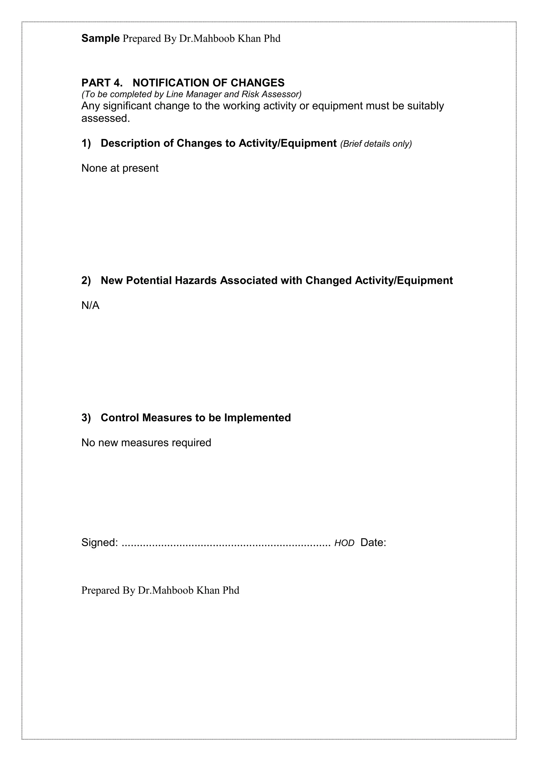 Hazard identification and risk assessment (hira) form revised | PDF
